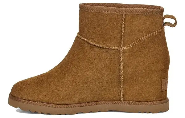 UGG Classic Femme Mini Suede Wedge Boots With Fleece Lining - Default Colorway