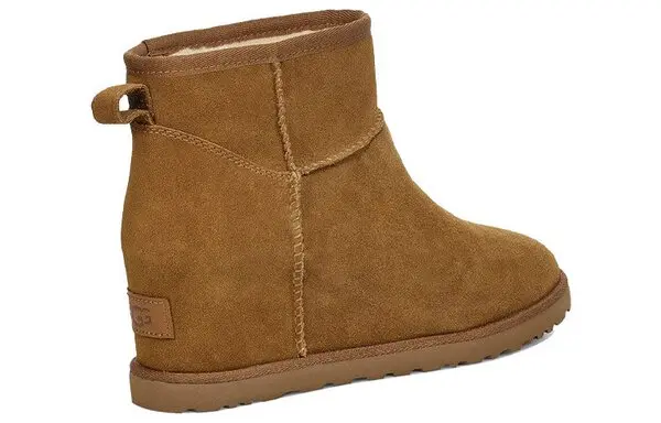 UGG Classic Femme Mini Suede Wedge Boots With Fleece Lining - Default Colorway