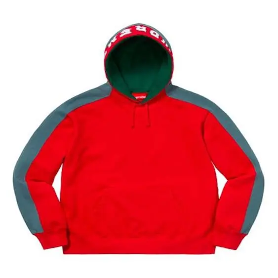Supreme Paneled Hooded Sweatshirt - Red