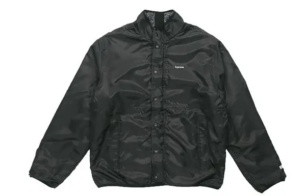 Supreme Reversible Bandana Fleece Jacket - Black