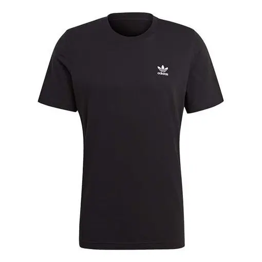 Adidas Originals Ss22 Essential Tee Athleisure Casual Sports Solid Color Logo Short Sleeve Black - Default Color