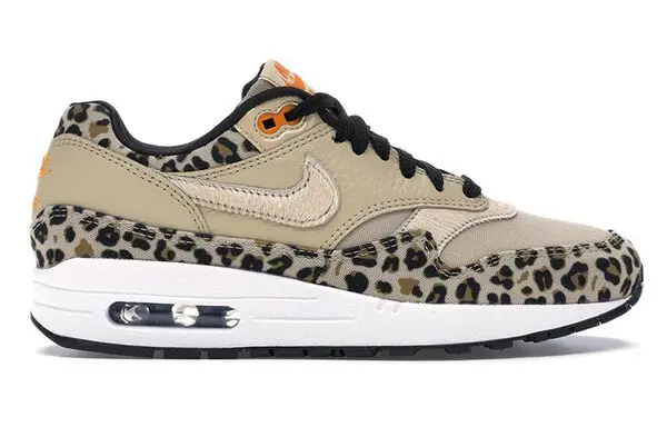 Nike Max 1 Premium Leopard Print Sneakers - Creamyellow/khaki/brown