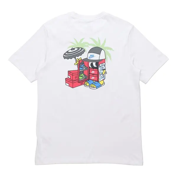 Nike Graphic Print Short Sleeve T-shirt - White