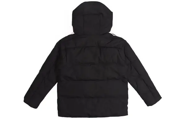 Adidas Padded Hooded Down Jacket With Signature Stripes