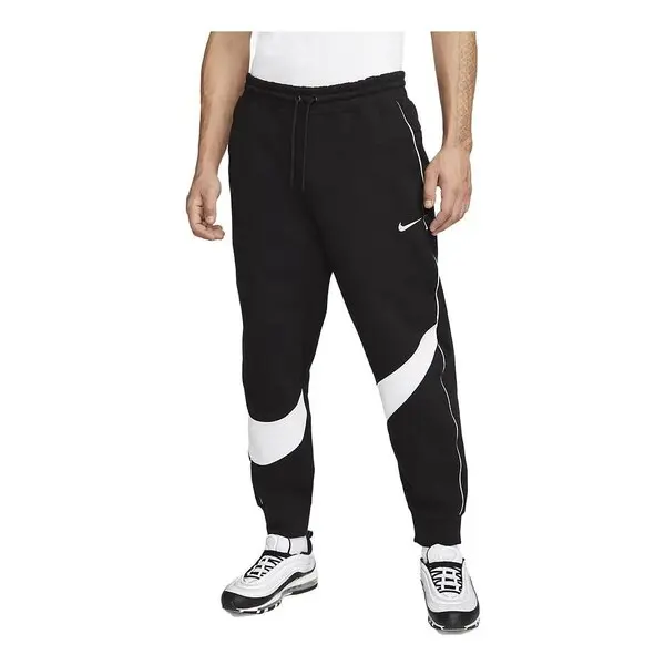 Nike Big Swoosh Sweatpants Asia Sizing 'black White - Black/white