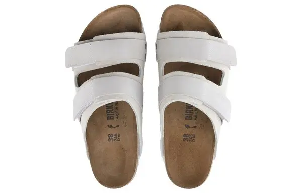 BIRKENSTOCK Uji Nubuck Leather/suede Sandals - White/sand