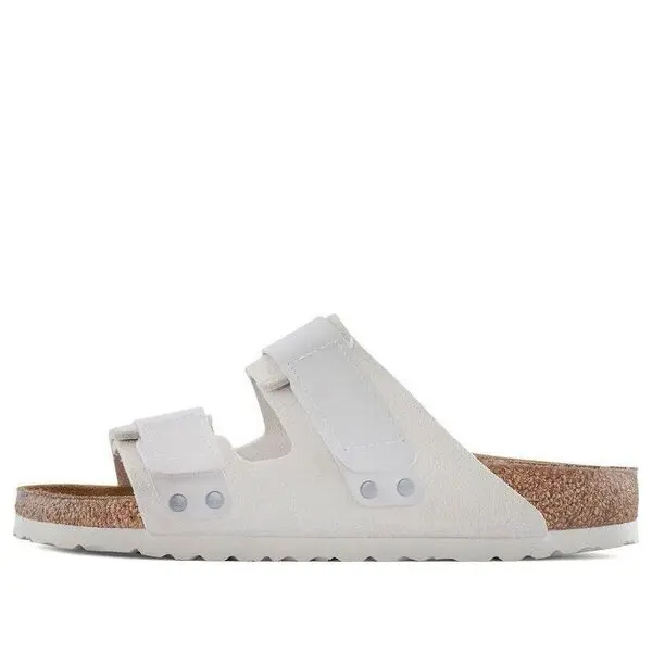 BIRKENSTOCK Uji Nubuck Leather/suede Sandals - White/sand