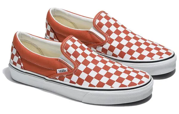 VANS Classic Slip-on Checkerboard Sneakers - Burnt Ochre