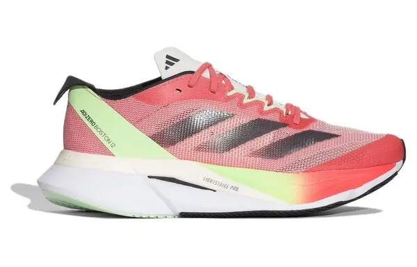 Adidas Adizero Boston 12 Athletic Sneakers - Red/multi-color