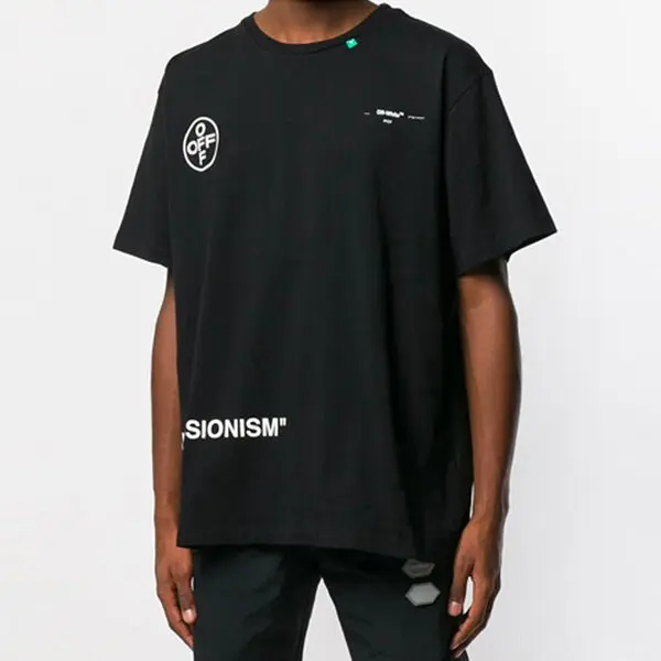 Off-White Arrow Pattern Short Sleeve Loose Fit T-shirt