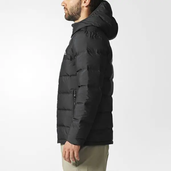 Adidas Helionic Hooded Down Jacket - Black
