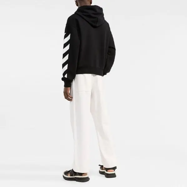 Off-White Diagonal Stripe Pullover Hoodie