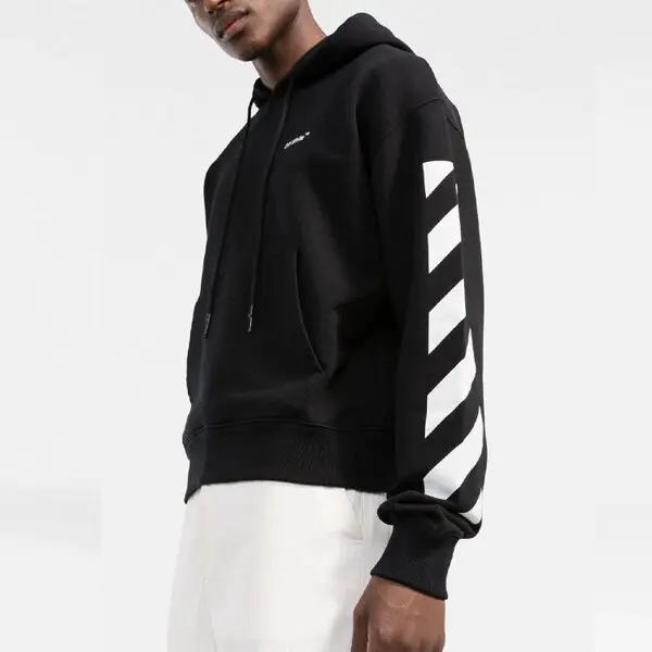 Off-White Diagonal Stripe Pullover Hoodie
