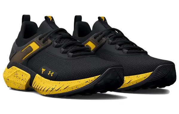 Under Armour Project Rock 5 'anti Hero' Athletic Sneakers - Black/yellow