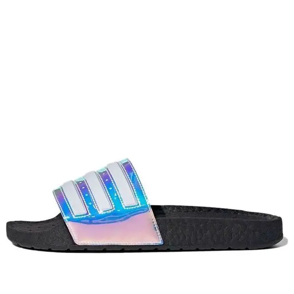 Adidas Adilette Boost Iridescent Slides - Black