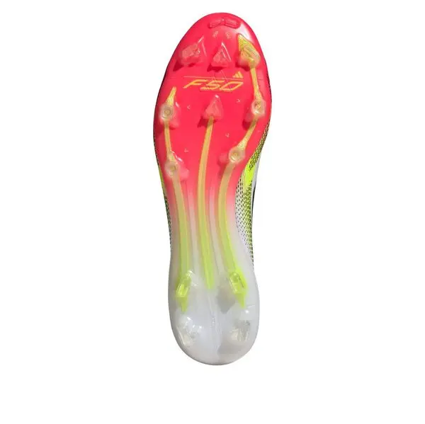 Adidas F50 League Ag 'pure Victory Pack' Cleats - Cloud White/core Black/solar Yellow