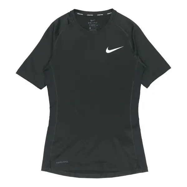 Nike Pro Training Tight Short Sleeve - Black