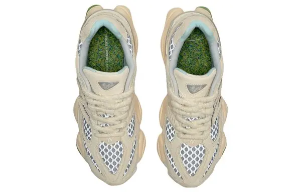 NEW BALANCE 9060 X Bricks & Wood Sneakers - Cream/green