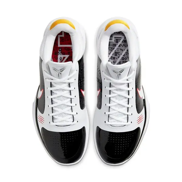Nike Zoom Kobe 5 Protro "alternate Bruce Lee" Athletic Sneakers - White/black/comet Red