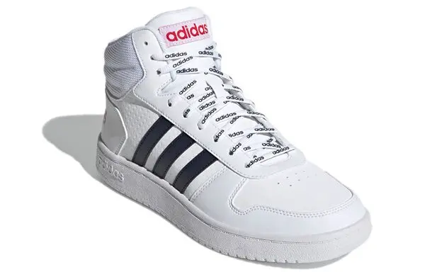 Adidas Hoops 2.0 Mid Top Sneakers - White/blue/red