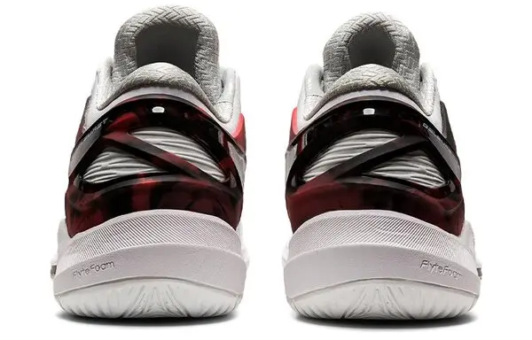 Asics Gel Burst 25 Low Top Basketball Sneakers - White/red