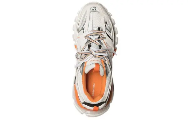 Balenciaga Track Trainer Sneakers - White/orange