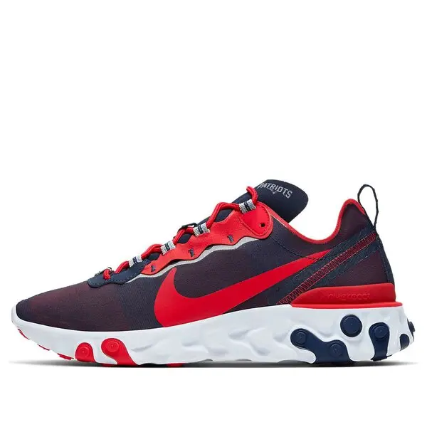 Nike Nfl X React Element 55 "new England Patriots" Sneakers - Red