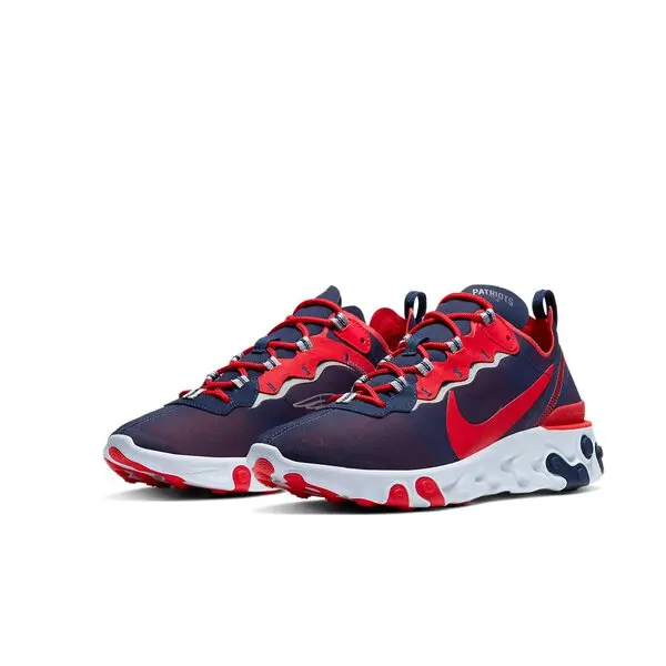 Nike Nfl X React Element 55 "new England Patriots" Sneakers - Red
