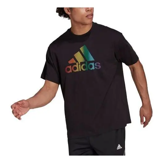 Adidas Sports Stylish Short Sleeve Couple Style - Black