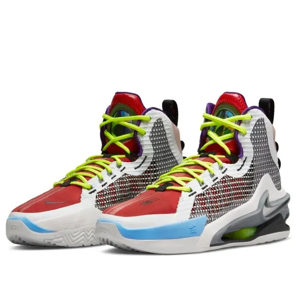 Nike Zoom Gt Jump High-top Athletic Sneakers - Grey/red/white