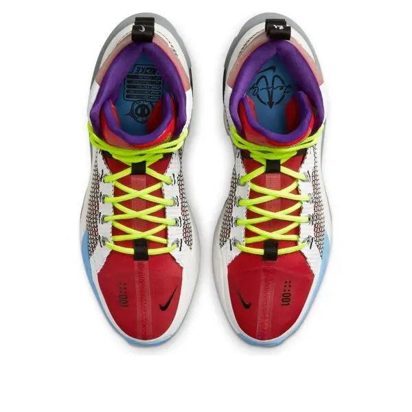 Nike Zoom Gt Jump High-top Athletic Sneakers - Grey/red/white