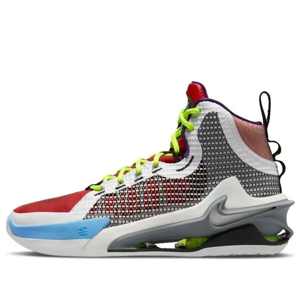 Nike Zoom Gt Jump High-top Athletic Sneakers - Grey/red/white