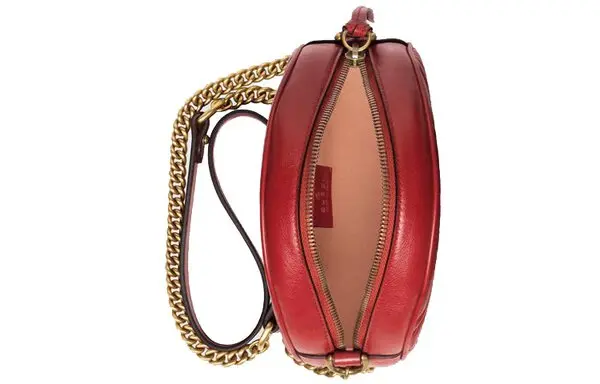Gucci Gg Marmont Round Shoulder Bag - Red