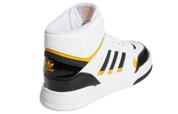 Adidas Originals Drop Step High Top Sneakers - White/yellow/black