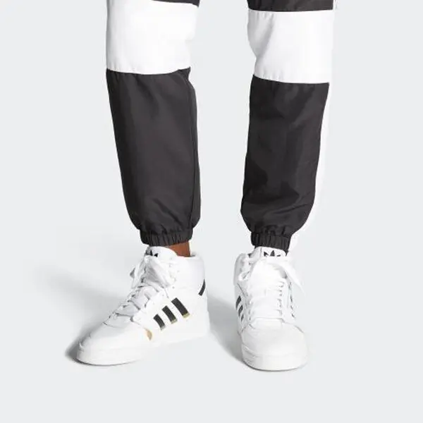 Adidas Originals Drop Step High Top Sneakers - White/yellow/black