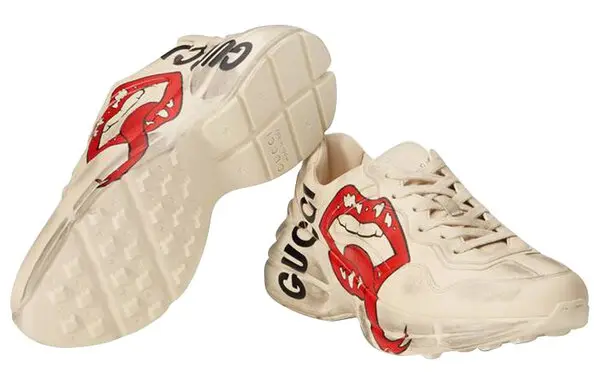 Gucci Rhyton 'mouth Print' Sneakers - Ivory