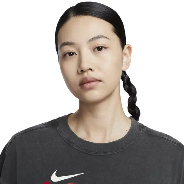 Nike Oversized Graphic T-shirt Asia Sizing 'washed Black