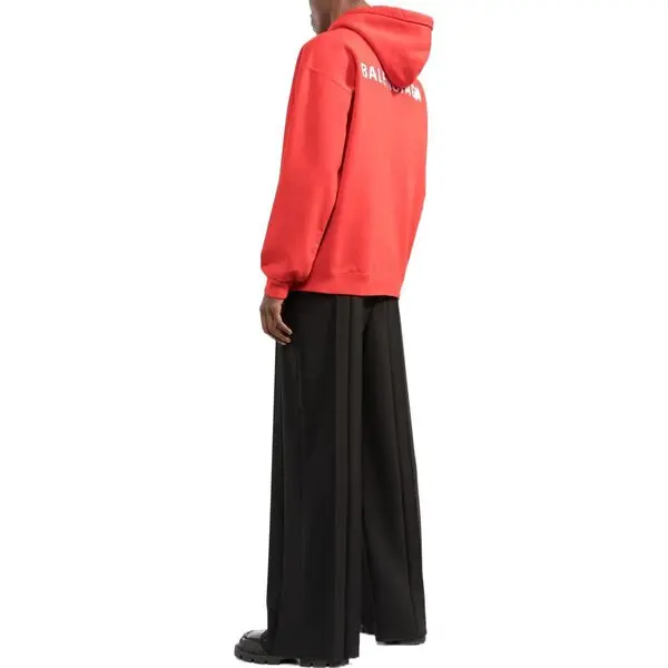 Balenciaga Logo Hoodie - Bright Red
