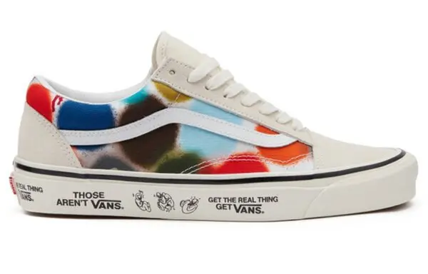 VANS Old Skool Low Top Sneakers - White/red/blue