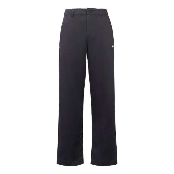 Nike Life Solid Color Logo Printing Loose Straight Casual Pants/trousers Black - Default Color
