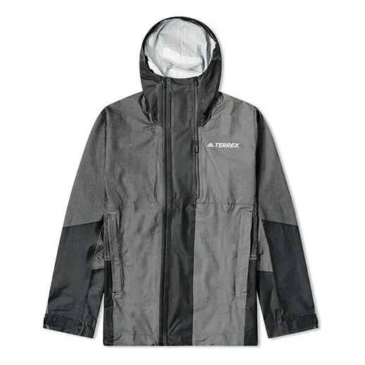 Adidas Colorblock Hooded Jacket - Black