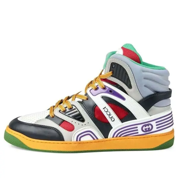 Gucci Basket High-top Sneakers - Black/red