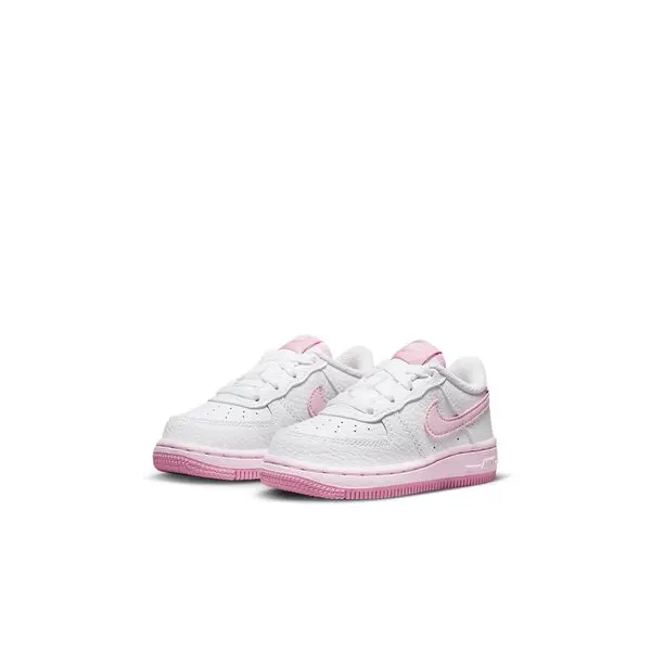Nike Force 1 Low Top Sneakers - White/pink