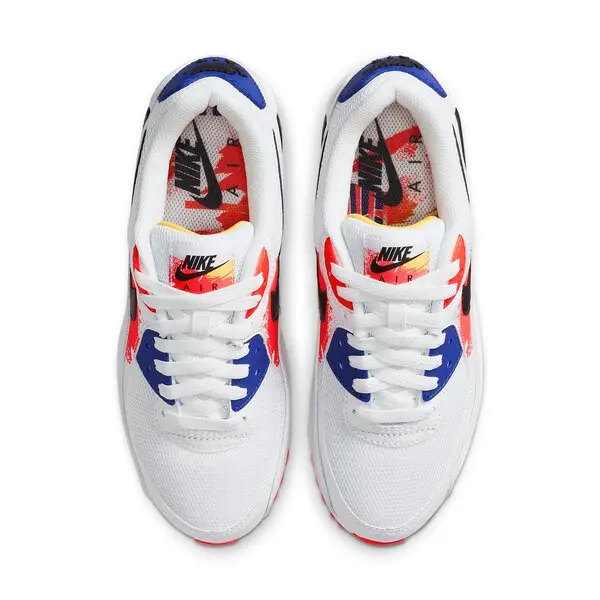 Nike Max 90 "brushstroke" Sneakers - Whiteredblue