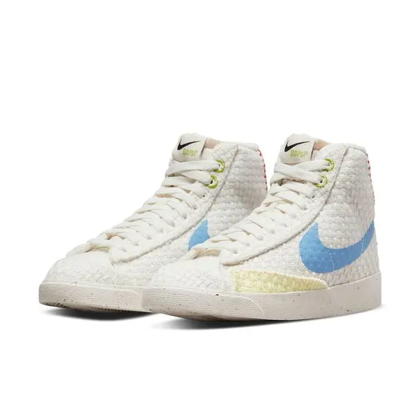 Nike Blazer Mid '77 Next Nature 'hemp' Sneakers - Creamwhite/blue
