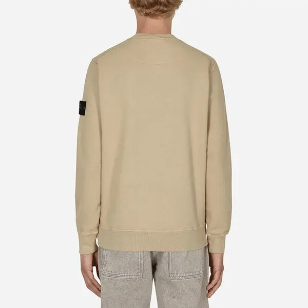 Stone Island Logo Patch Crewneck Sweatshirt - Cream