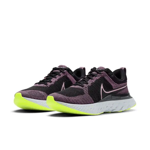 Nike React Infinity Run Flyknit 2 Athletic Sneakers - Purple/grey