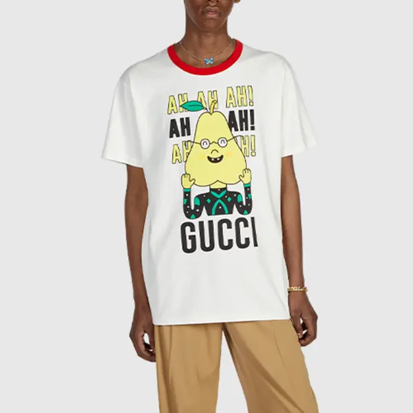 Gucci X Pablo Delcielo Pear Print Cotton T-shirt