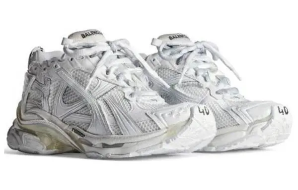 Balenciaga Cargo Sneakers In Light Microfiber And Mesh - Beige