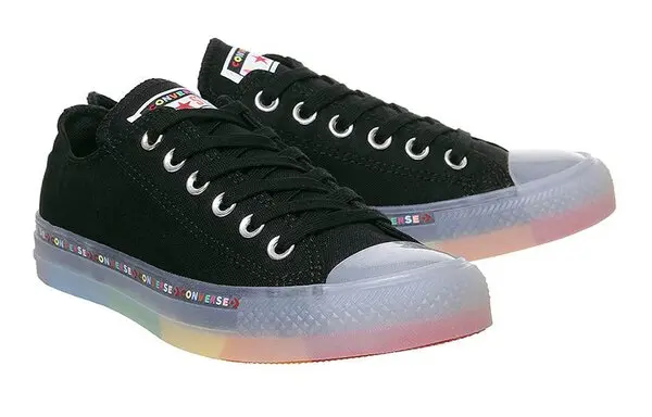 CONVERSE Chuck Taylor All Star Low Top Rainbow Sneakers - Black